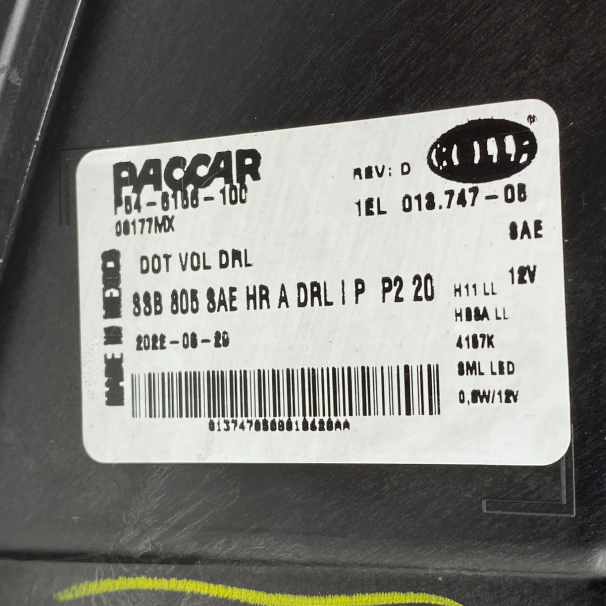 P54-6156-100 Genuine Paccar Left Driver Side Headlamp Assembly – Truck ...