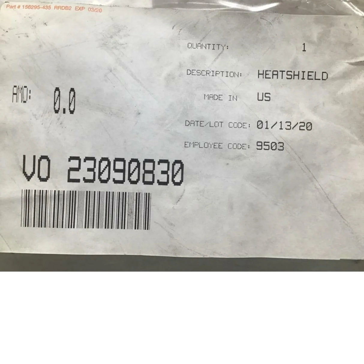 23090830 Genuine Volvo Heat Shield – Truck To Trailer