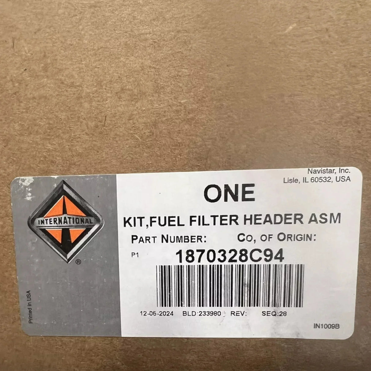 1870328C94 Genuine International Fuel Filter Header – Truck To Trailer