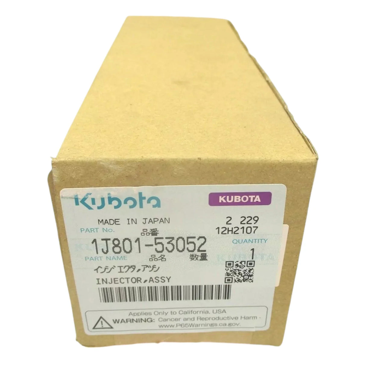 1J801-53052 Kubota Common Rail Fuel Injector V2403 D1803 1J801-53050 ...