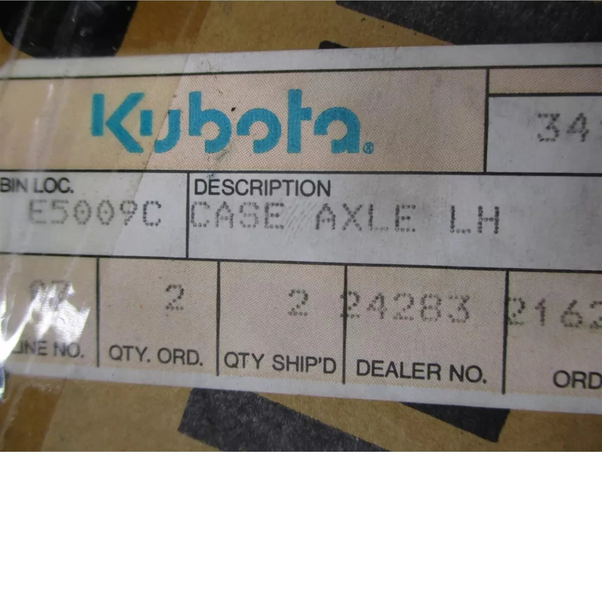 34160-43580 Kubota Inside Axle Case LH L225 L225DT – Truck To Trailer
